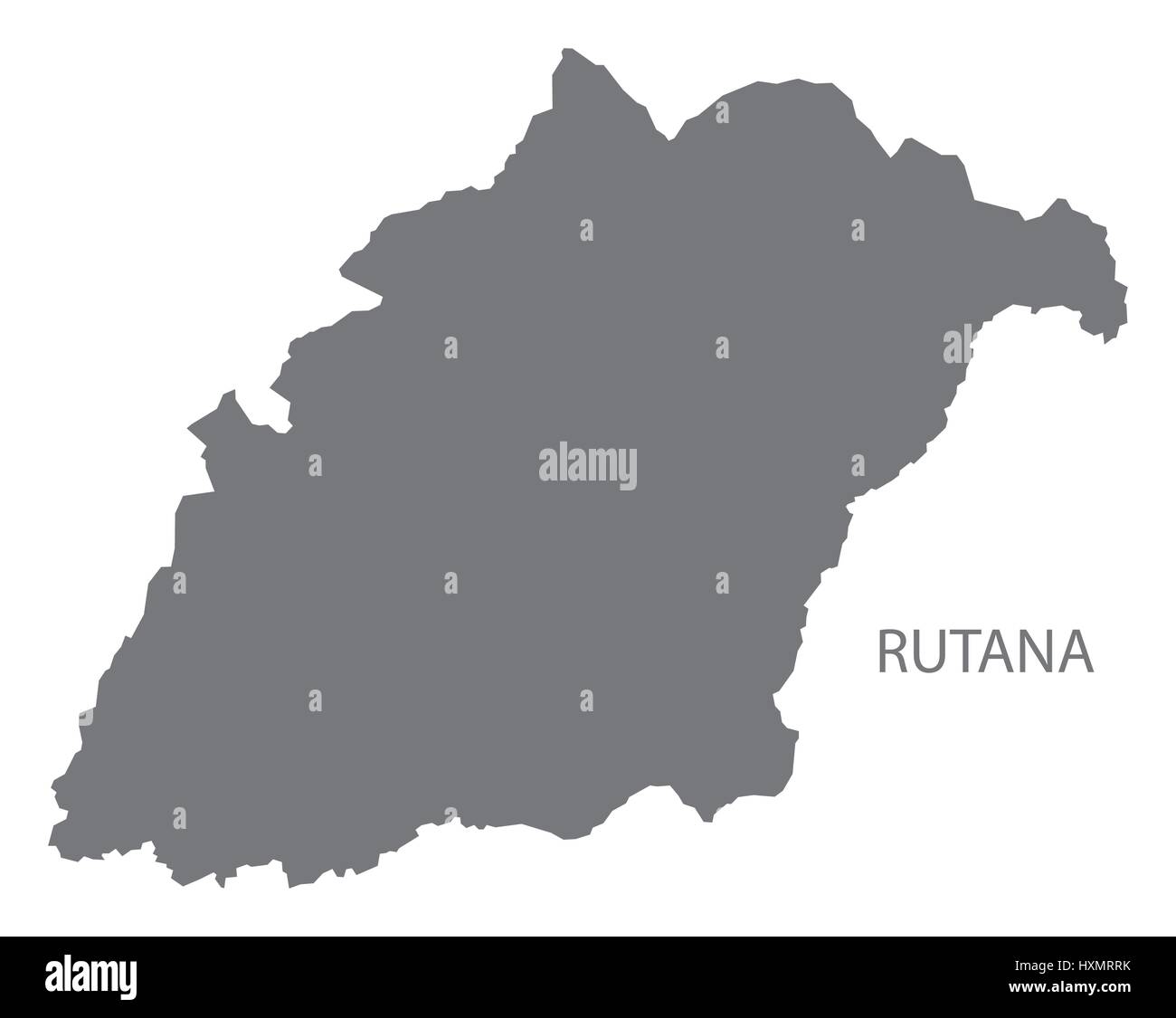 Rutana Burundi province map grey illustration silhouette Stock Vector ...