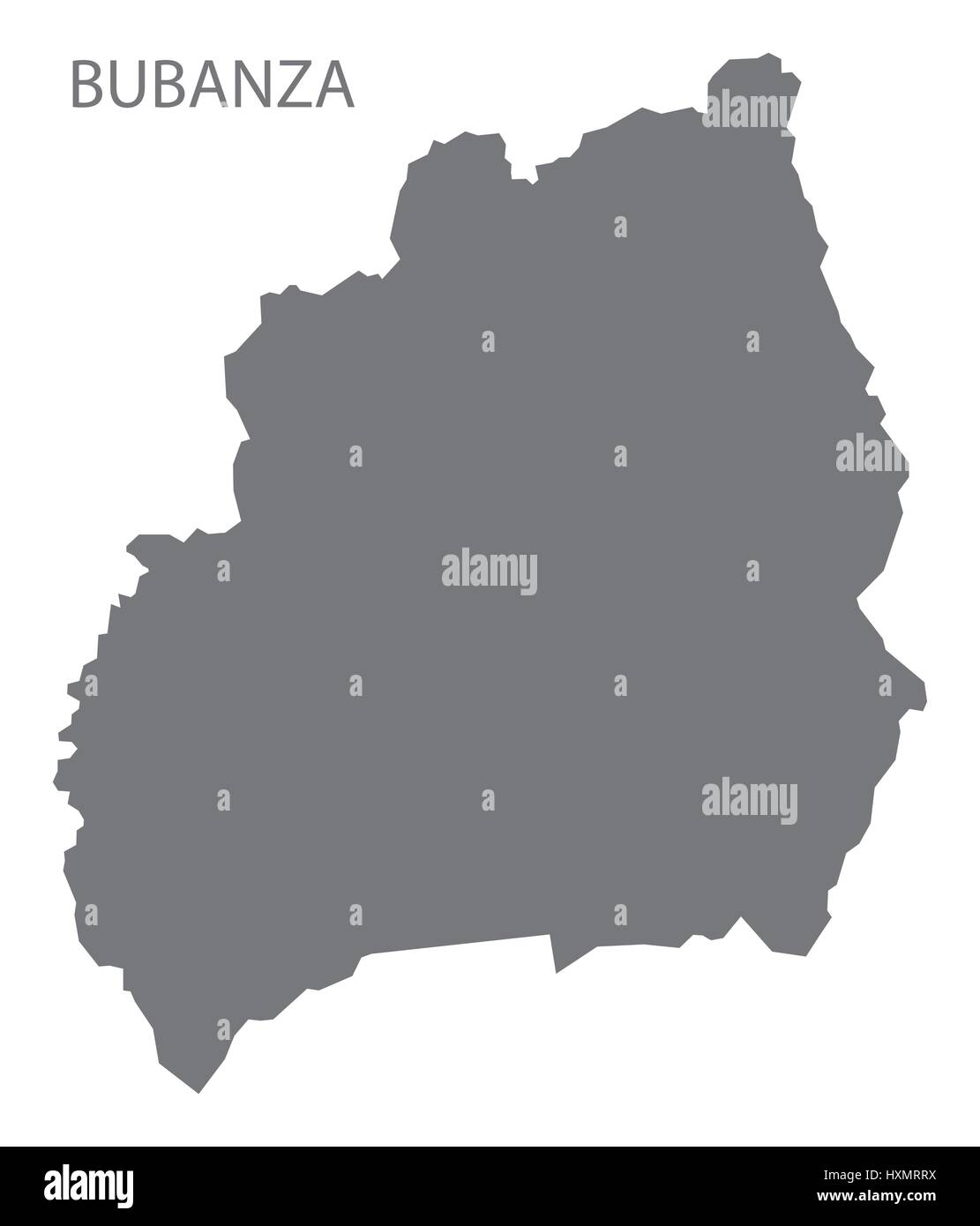 Bubanza Burundi province map grey illustration silhouette Stock Vector ...