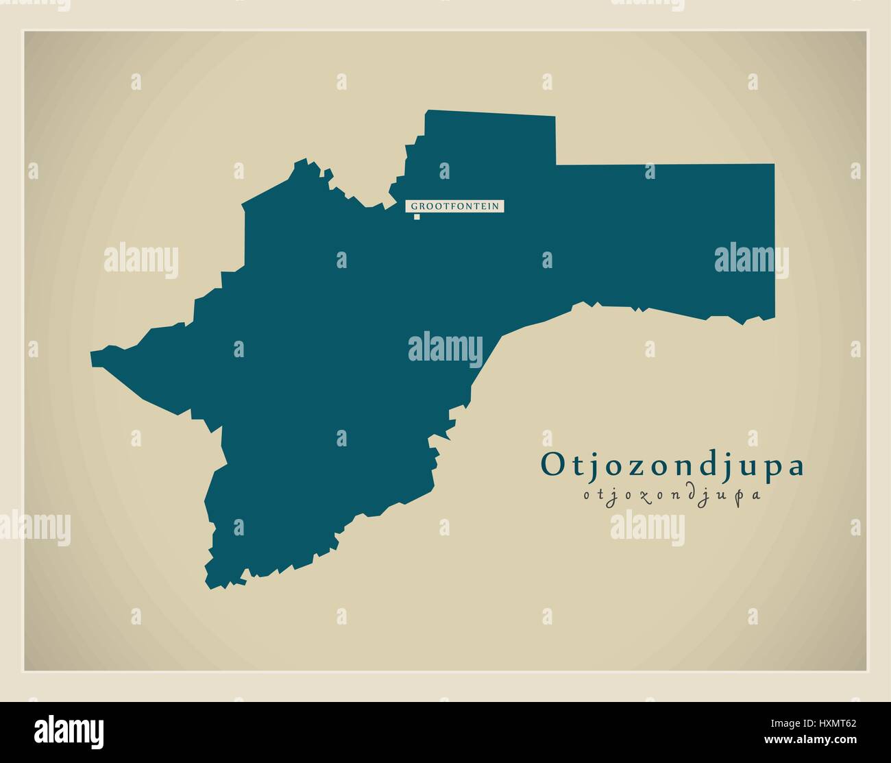 Modern Map - Otjozondjupa NA Stock Vector Image & Art - Alamy