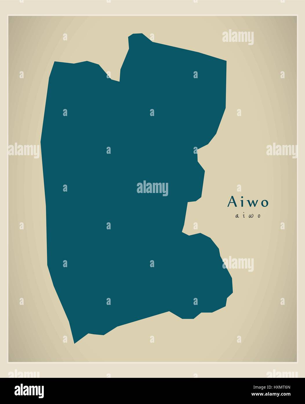 Modern Map - Aiwo NR Stock Vector Image & Art - Alamy