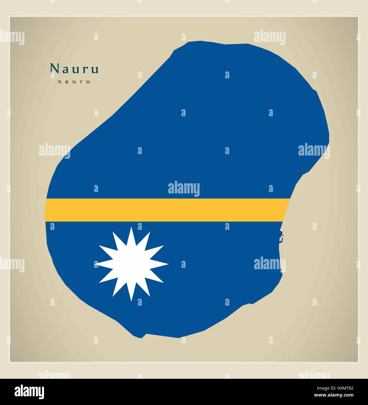 Modern Map - Nauru flag colored NR Stock Vector Image & Art - Alamy
