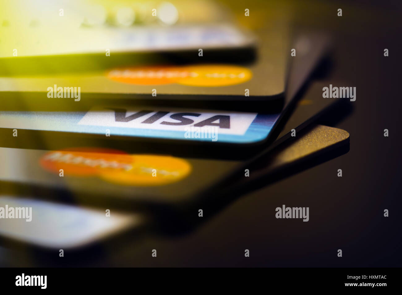 Plastic card VISA, Mastercard Stock Photo - Alamy