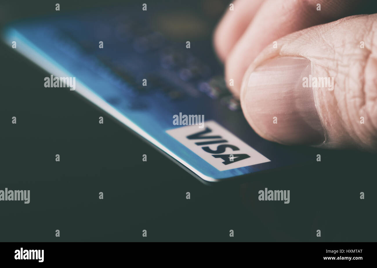 Plastic card VISA Stock Photo - Alamy