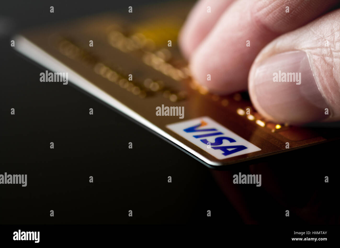 Plastic card VISA Stock Photo - Alamy