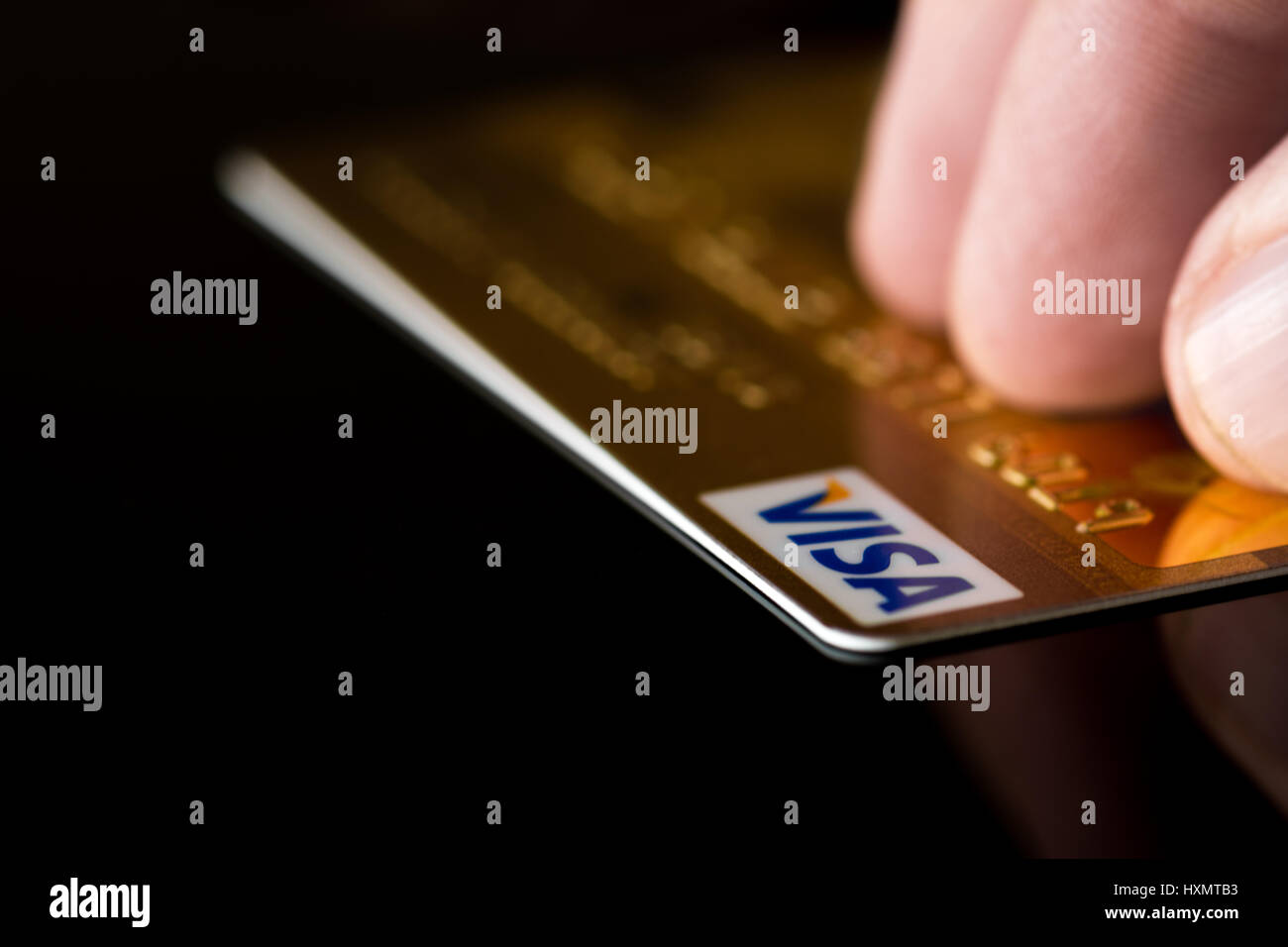 Plastic card VISA Stock Photo - Alamy