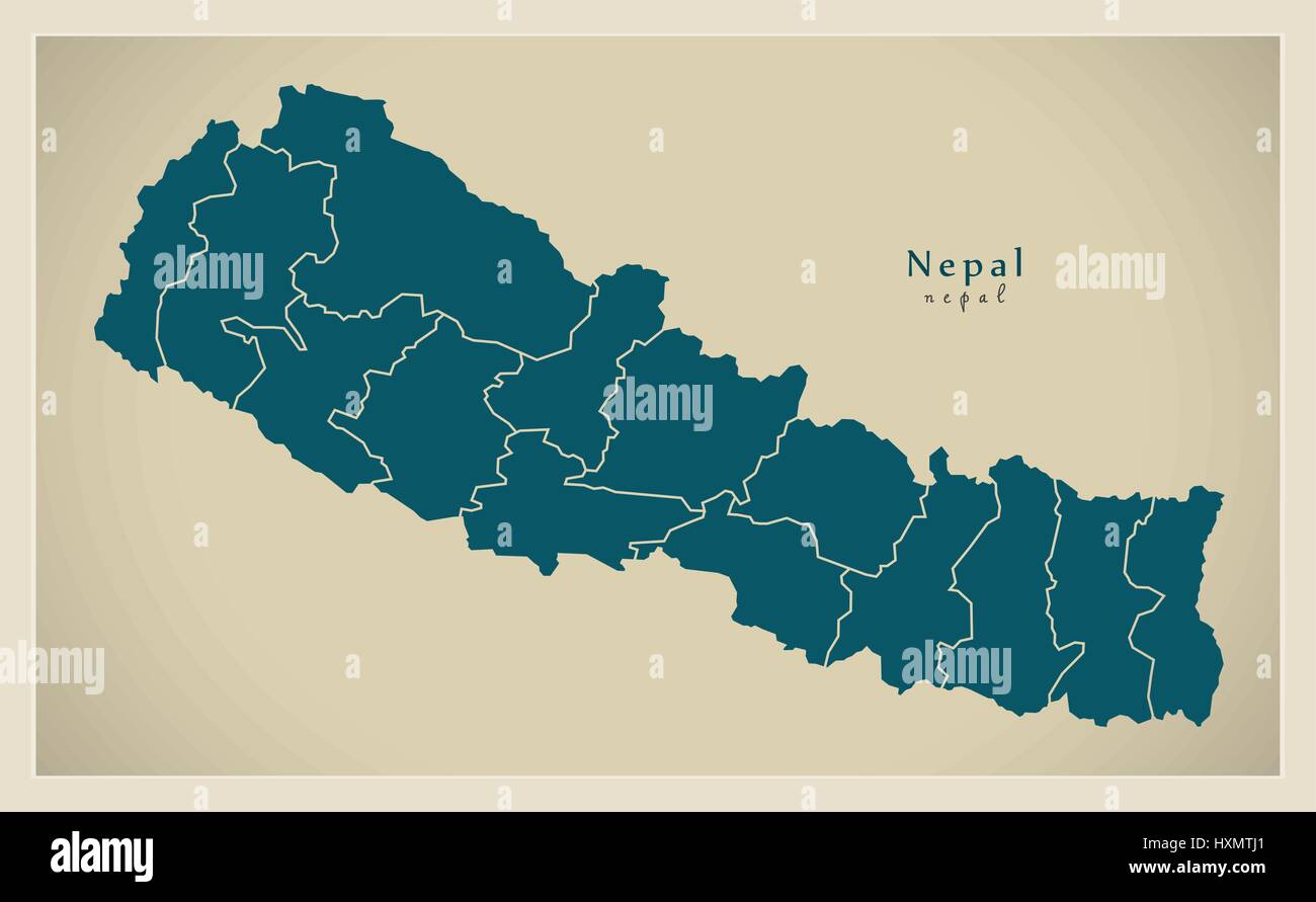 New map of nepal hi-res stock photography and images - Alamy