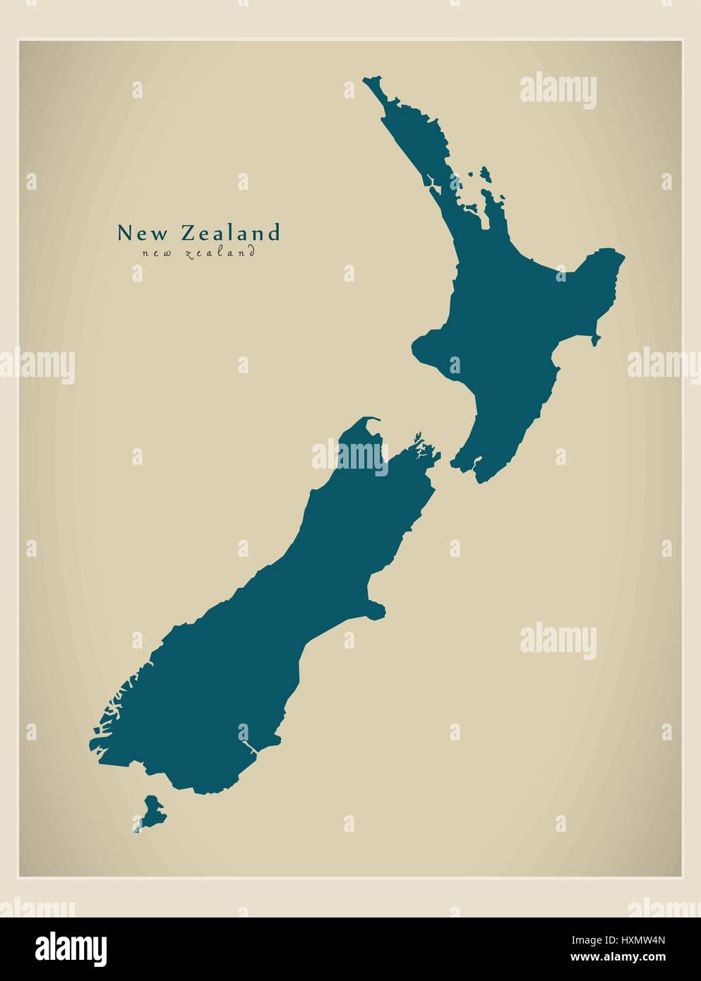Modern Map - New Zealand NZ Stock Vector Image & Art - Alamy