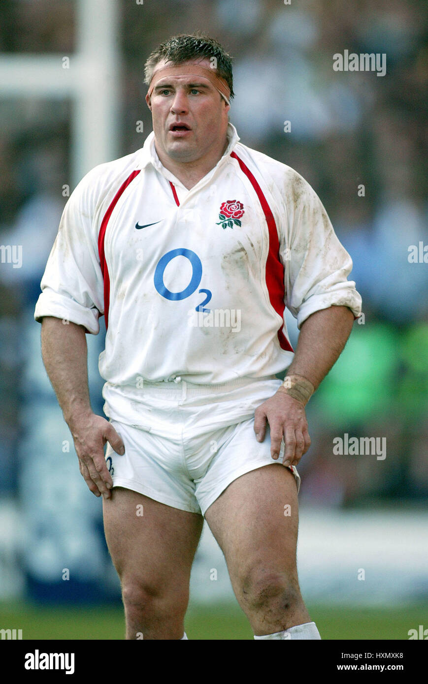 JASON LEONARD ENGLAND & NEC HARLEQUINS RU TWICKENHAM LONDON ENGLAN 22 March 2003 Stock Photo - Alamy