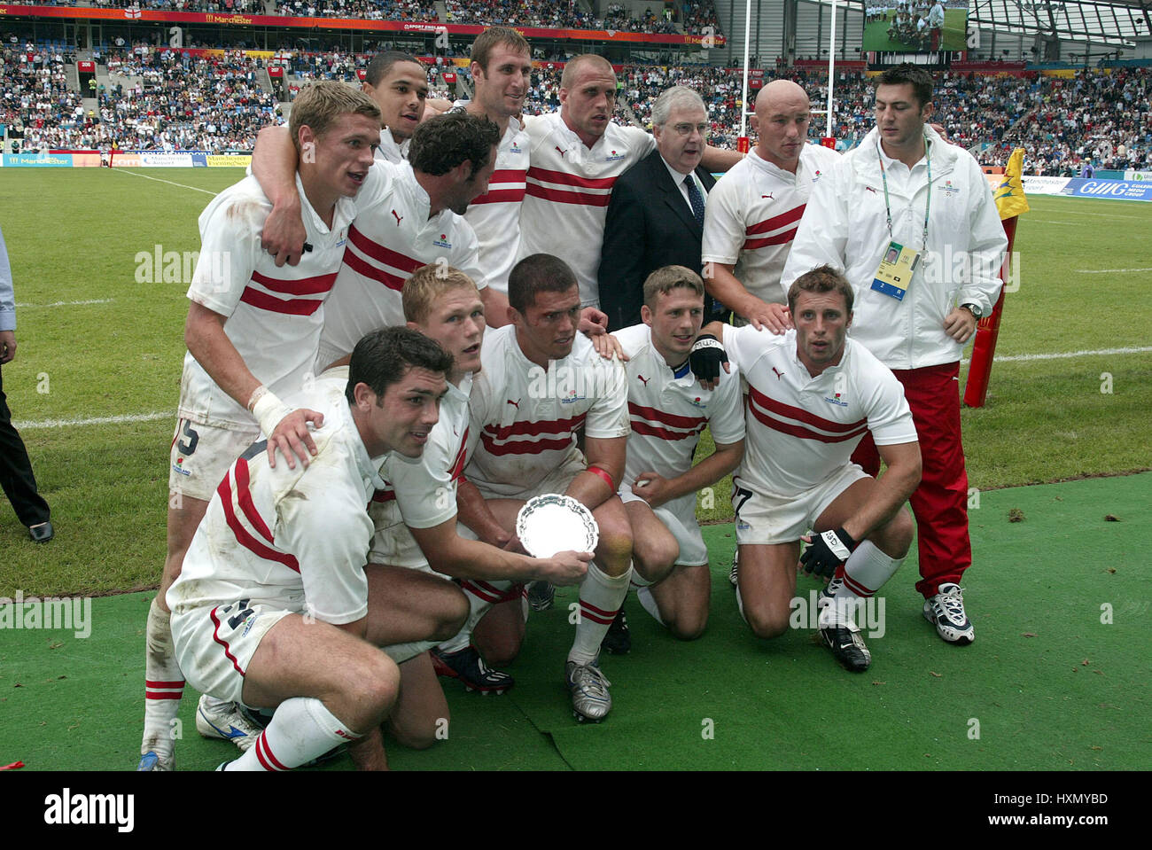 ENGLAND RUGBY 7'S TEAM ENGLAND MANCHESTER ENGLAND 04 August 2002 Stock ...