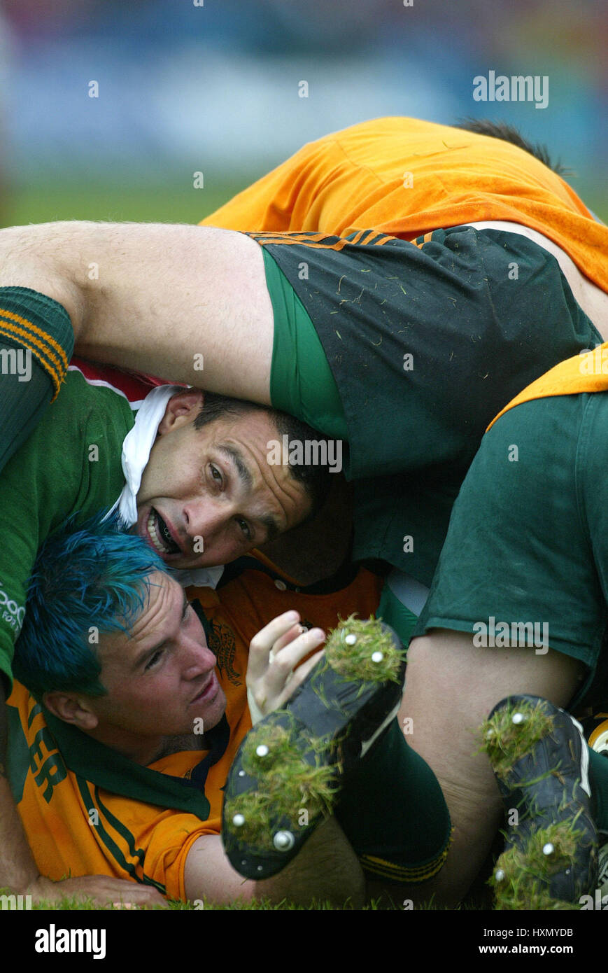 PLAYERS COLLAPSE IN SCRUM WALES V AUSTRALIA MANCHESTER ENGLAND 04 ...