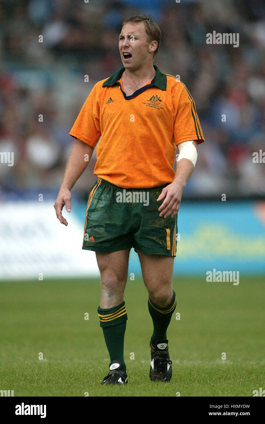 ROB MCDONALD AUSTRALIA RU MANCHESTER ENGLAND 04 August 2002 Stock Photo ...