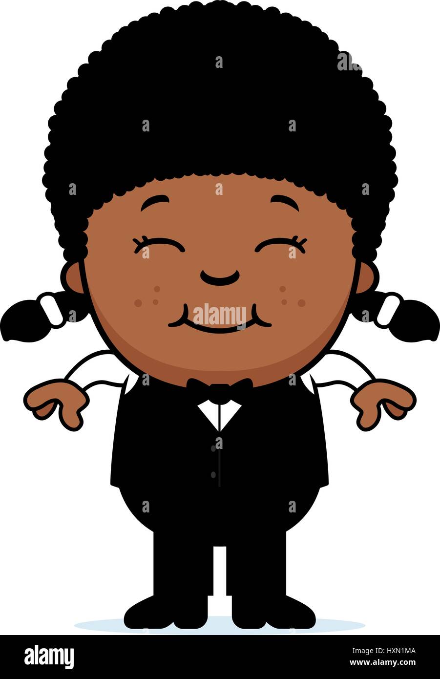 A cartoon illustration of a little waiter smiling Stock Vector Image ...