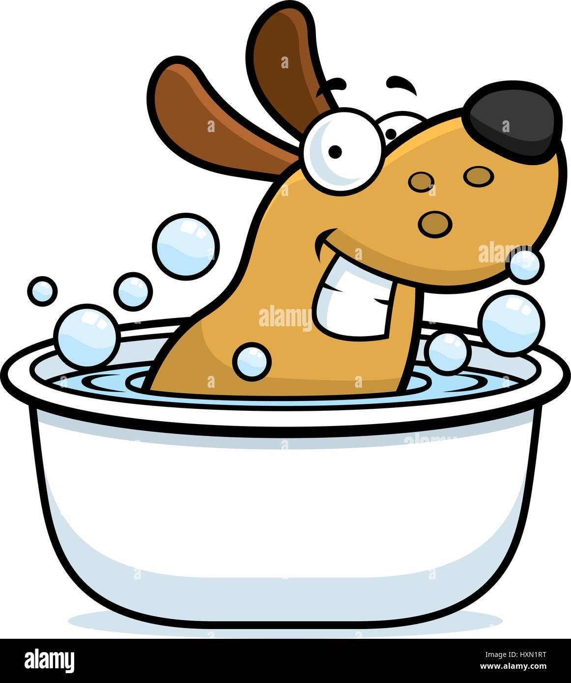 Cartoon Dog Bath
