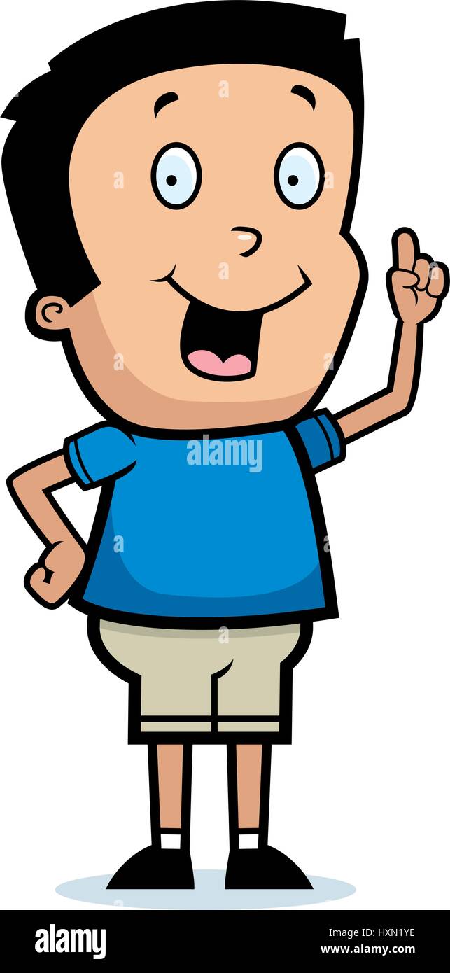 A cartoon illustration of a boy with an idea Stock Vector Image & Art ...