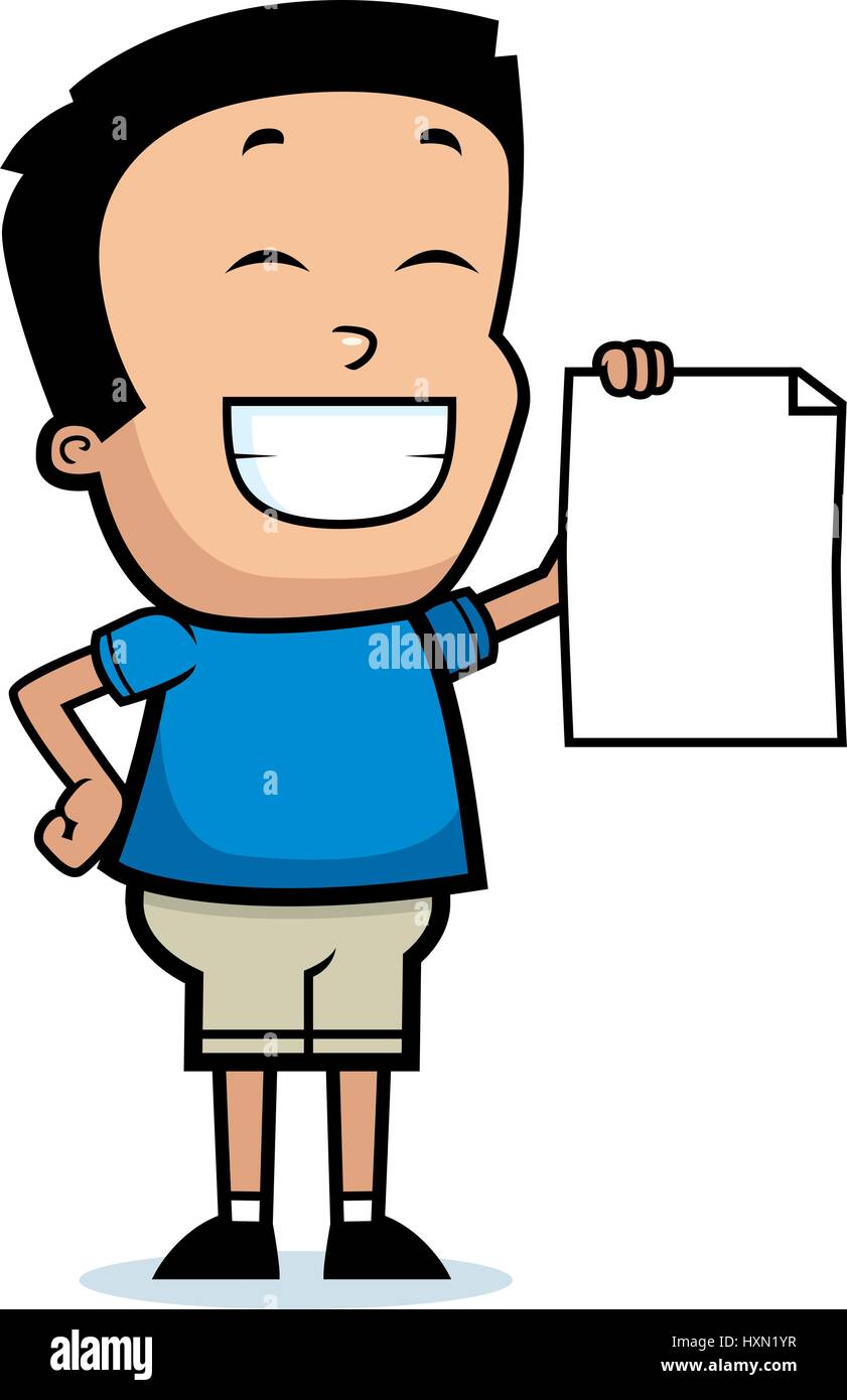 A cartoon illustration of a boy looking proud Stock Vector Image & Art ...
