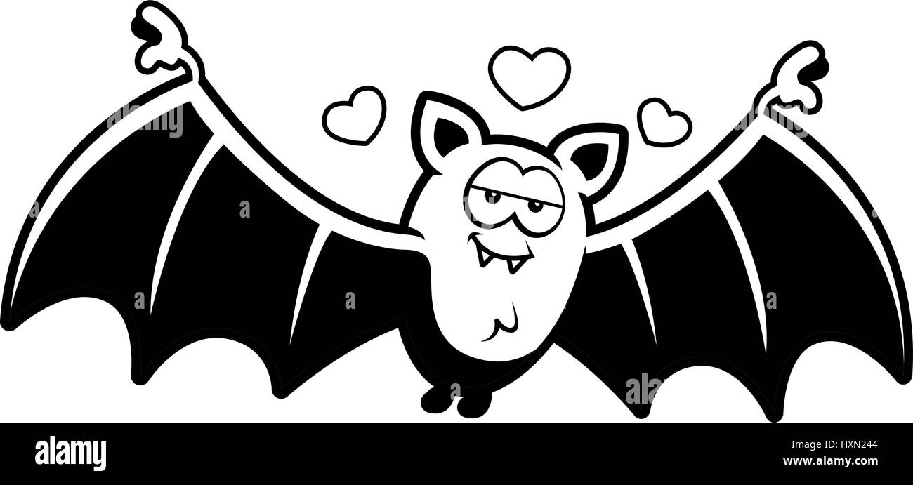 A cartoon illustration of a bat in love Stock Vector Image & Art - Alamy