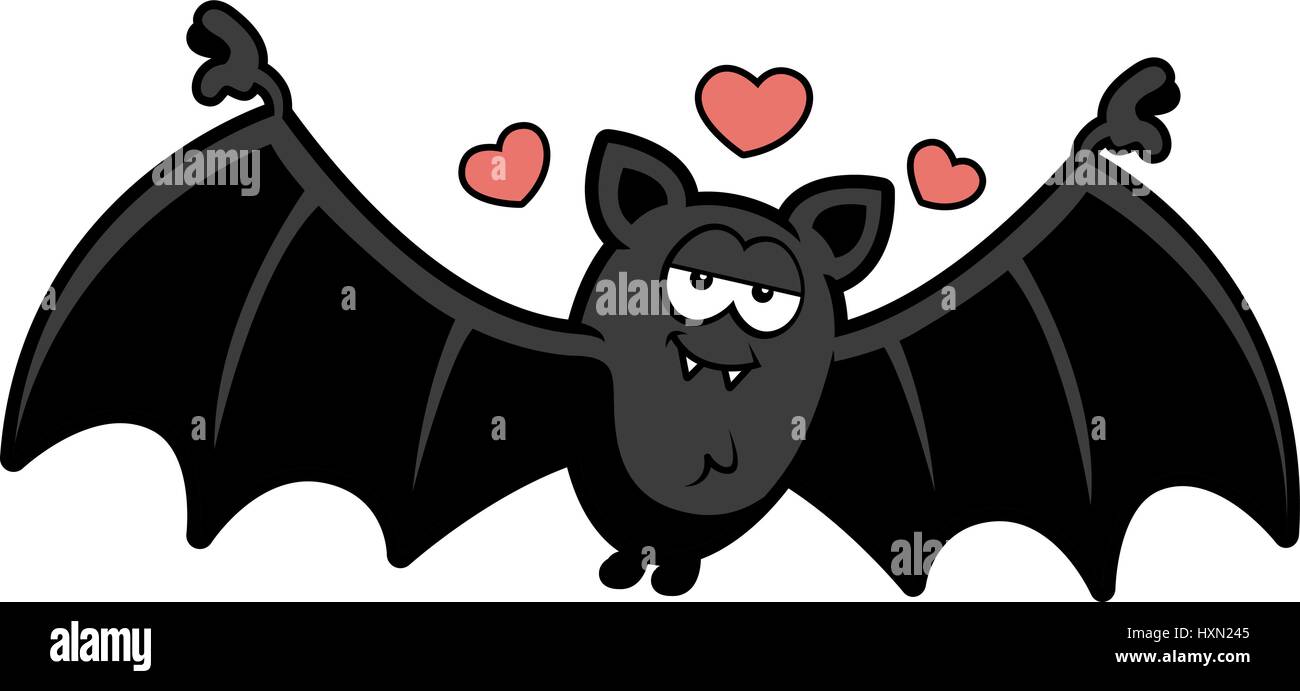 Cartoon illustration bat flying in hi-res stock photography and images ...
