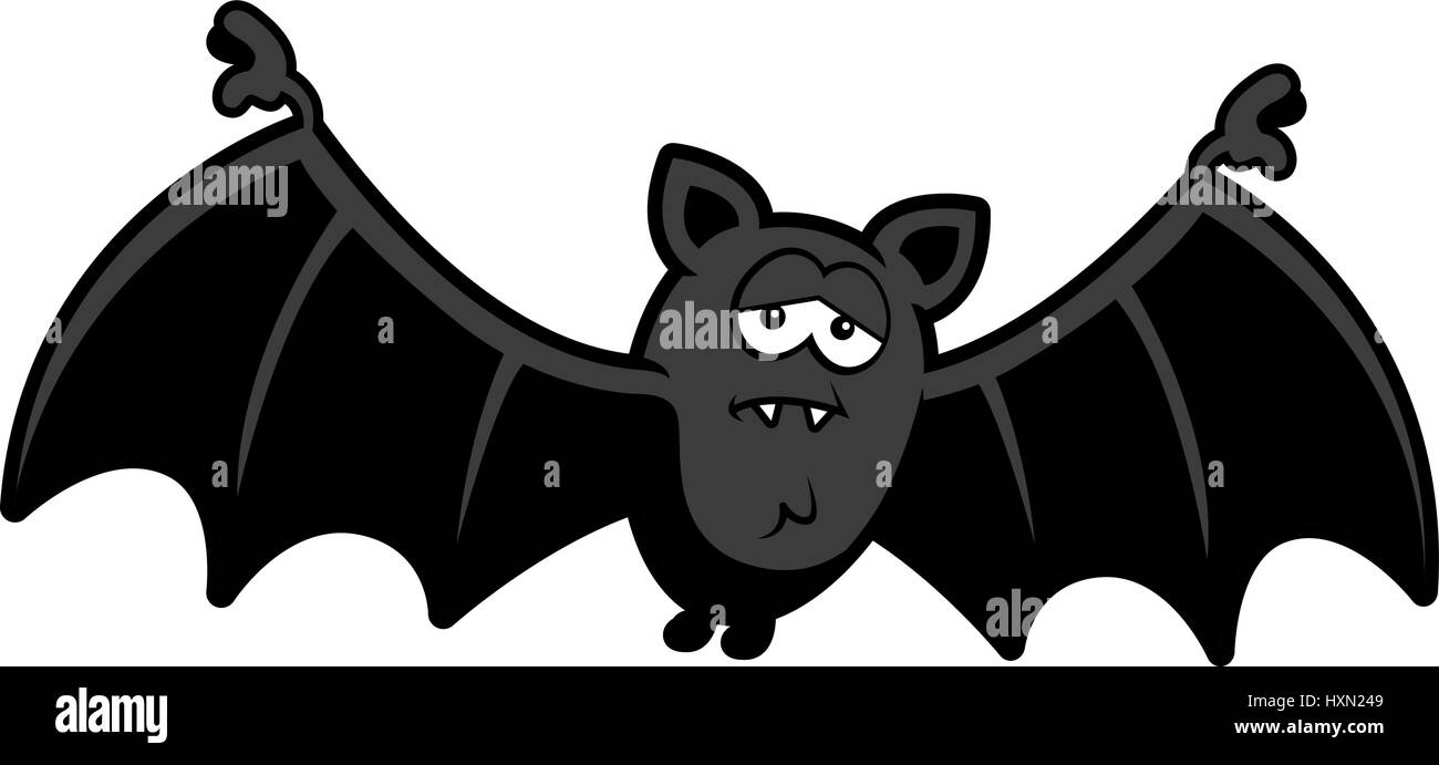 A cartoon illustration of a bat looking sad Stock Vector Image & Art ...