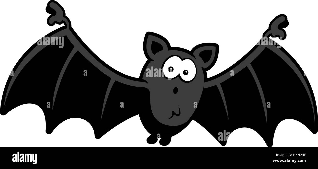 A cartoon illustration of a bat looking surprised Stock Vector Image ...