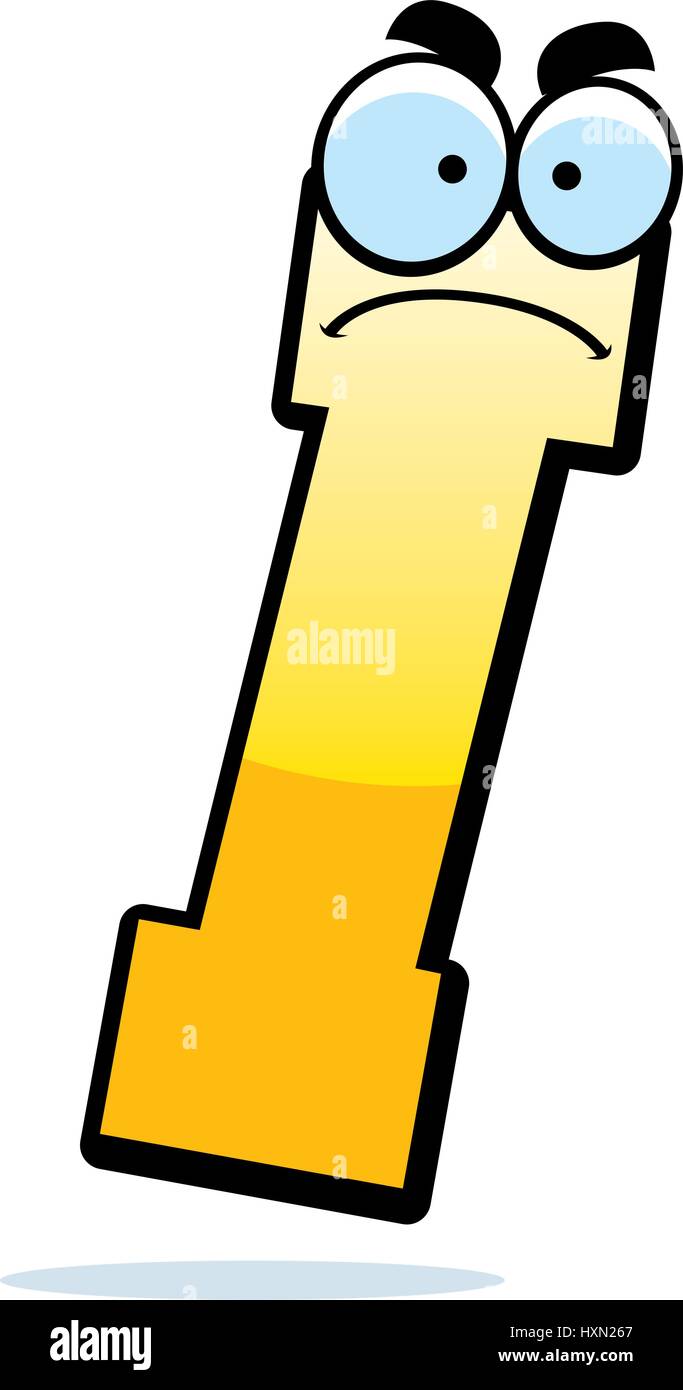 A cartoon illustration of a letter I with an angry expression Stock ...