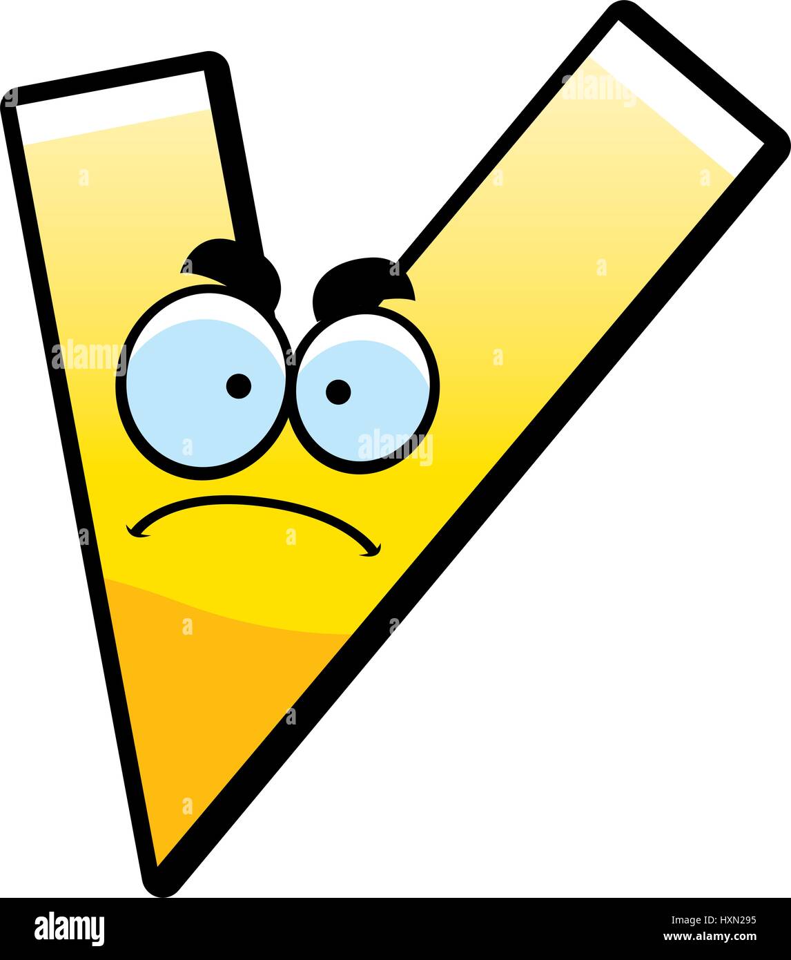 A cartoon illustration of a letter V with an angry expression Stock ...