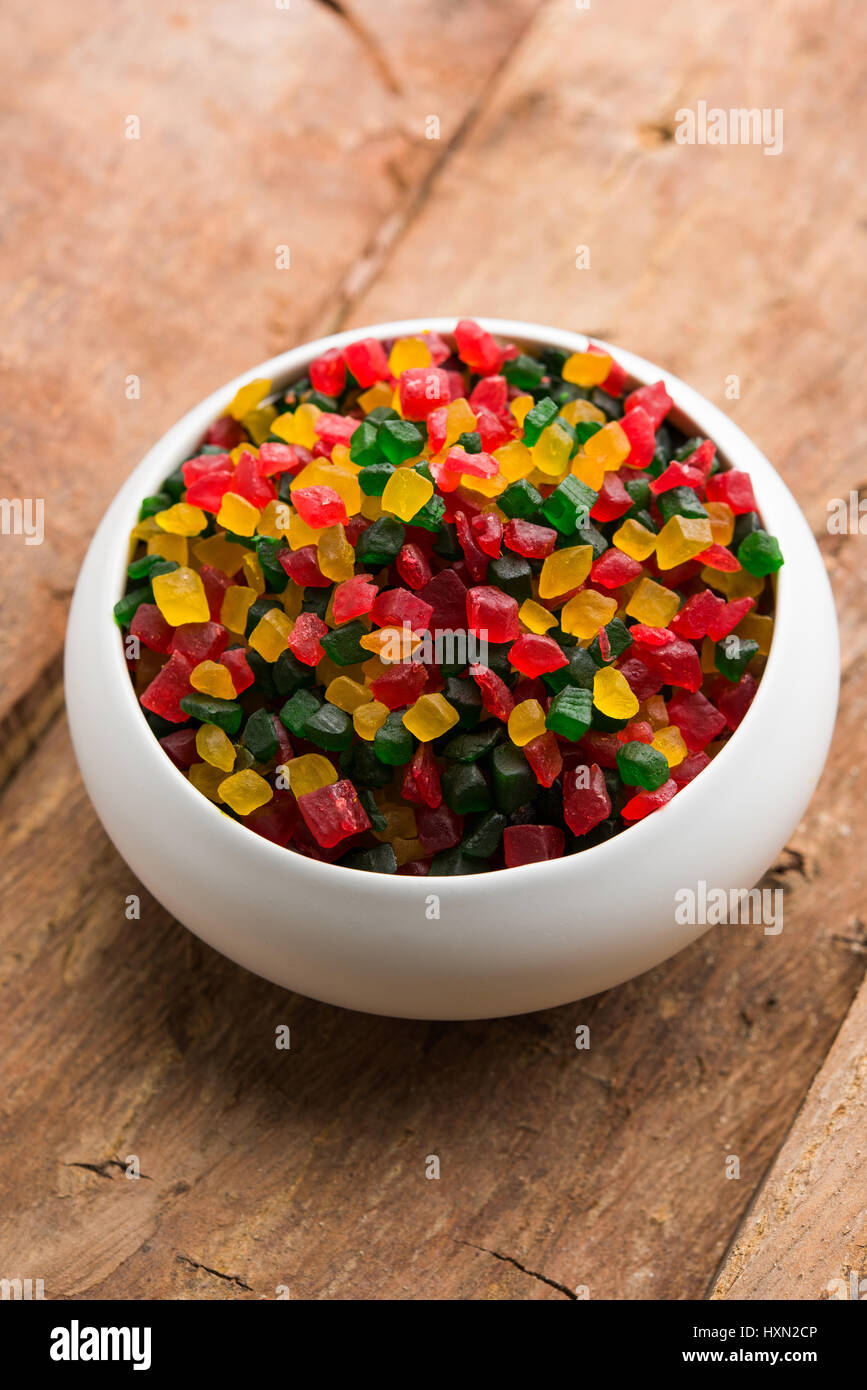 Sweet Fruit Candy Also Know As tutti-frutti, Candied Fruits served in a ...