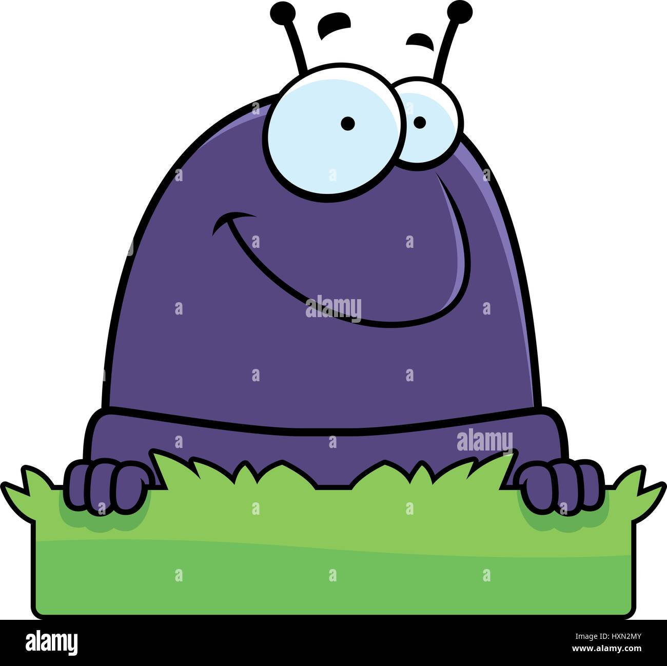 A cartoon illustration of a centipede with a grass sign Stock Vector ...