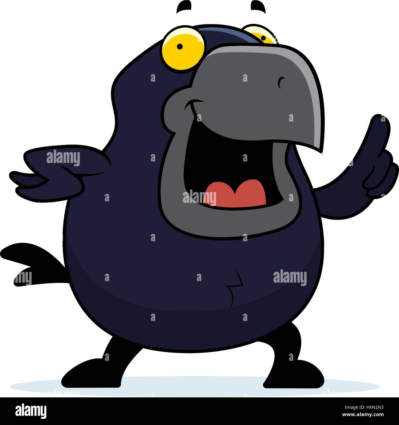 A cartoon illustration of a crow with an idea Stock Vector Image & Art ...