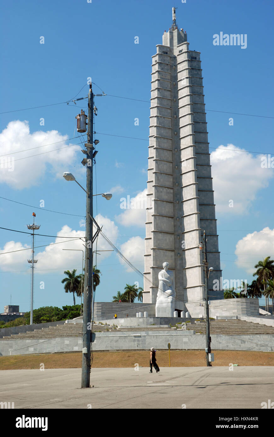 The Revolution Square in Havana with its iconic tower and the Jose ...