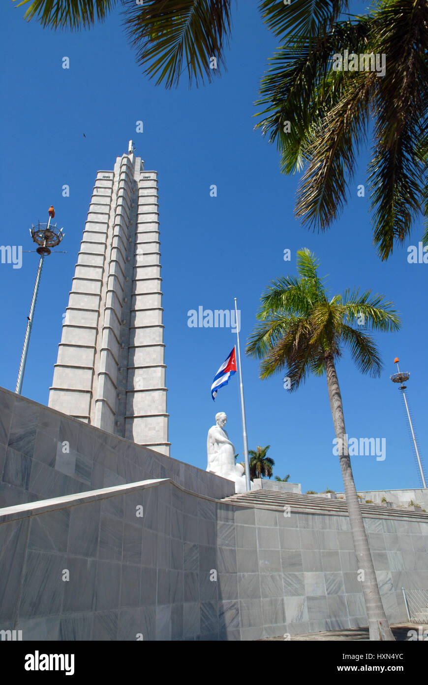 The Revolution Square in Havana with its iconic tower and the Jose ...