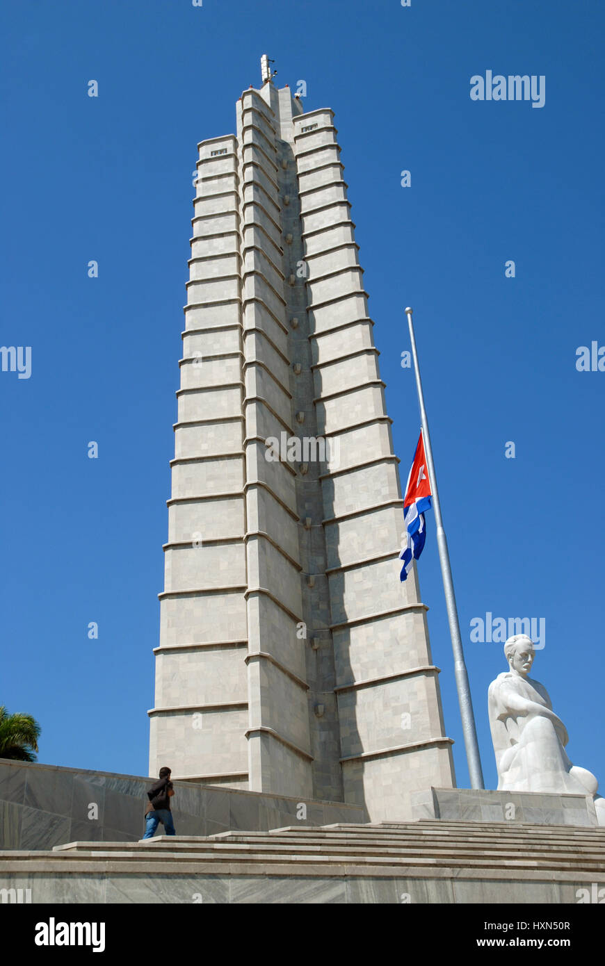 The Revolution Square in Havana with its iconic tower and the Jose ...