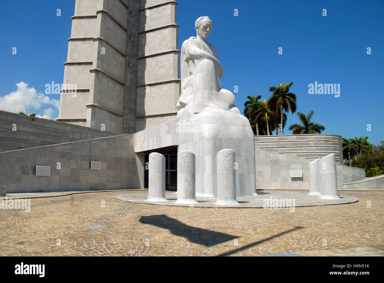 The Revolution Square in Havana with its iconic tower and the Jose ...
