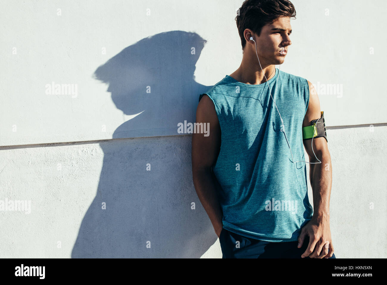 Young runner resting after outdoor hi-res stock photography and images ...
