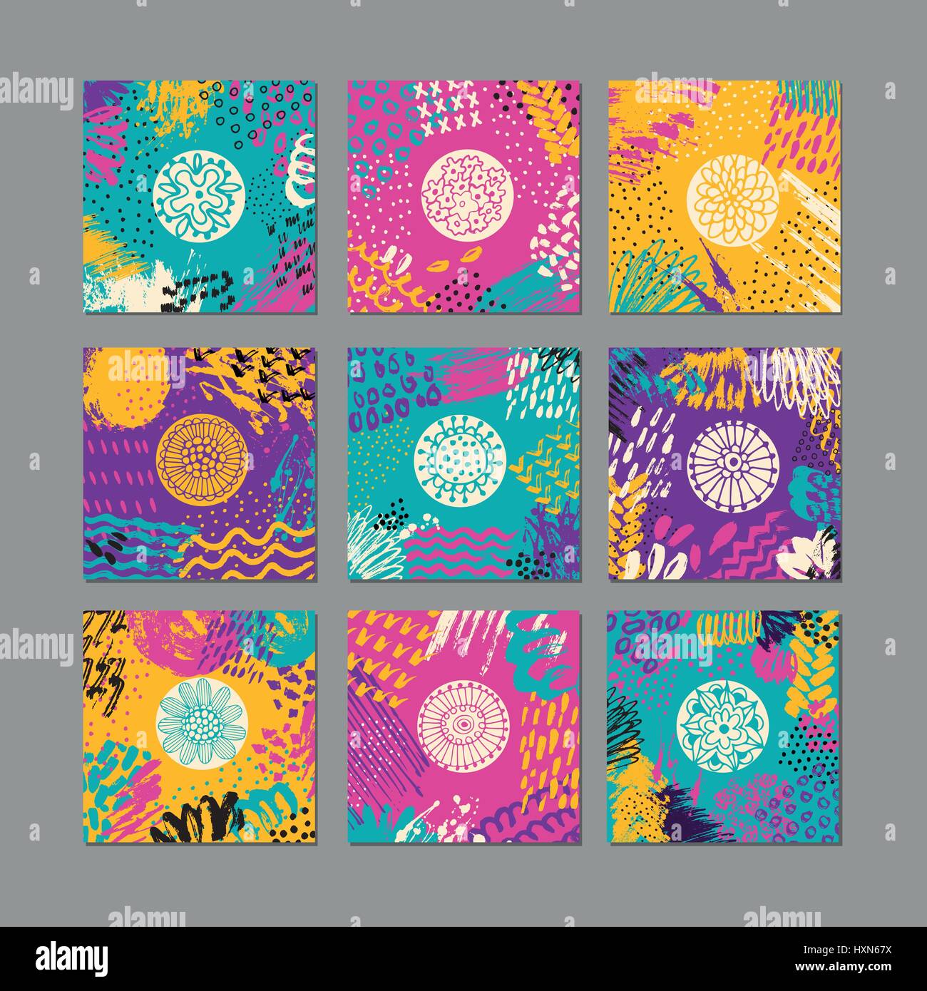 Set of creative card template and flyers Stock Vector Image & Art - Alamy