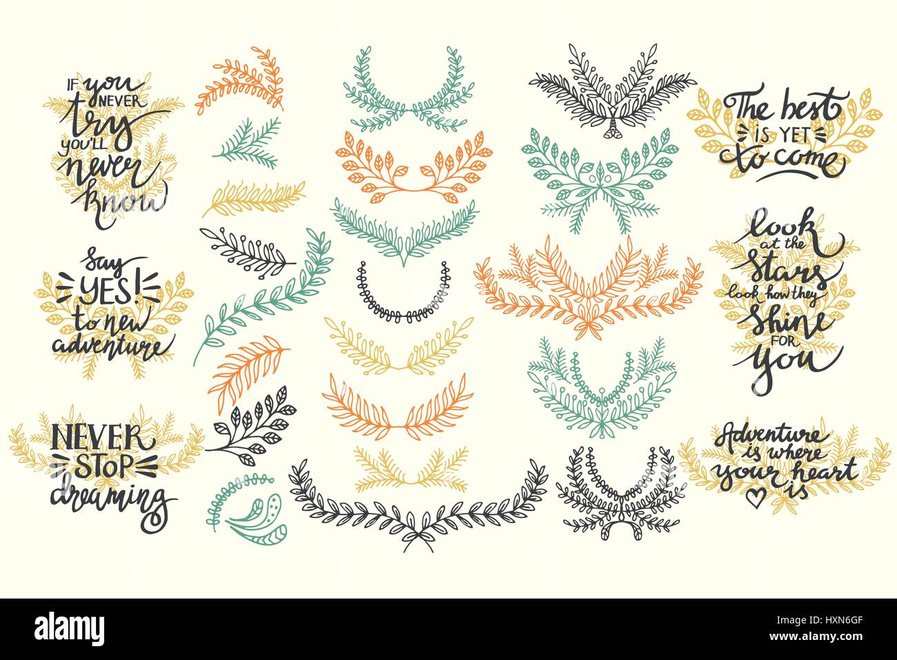 lettering. positive quotes Stock Vector Image & Art - Alamy