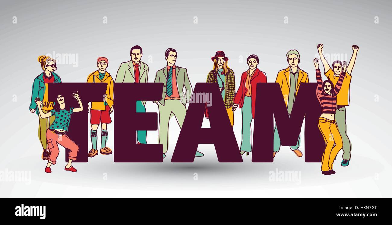 Business concept teamwork group Stock Vector Images - Alamy