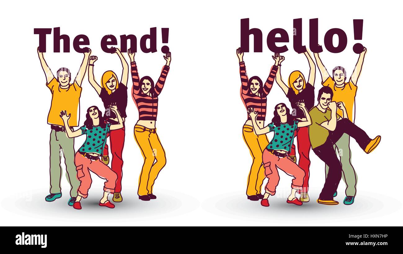 Man woman end business Cut Out Stock Images & Pictures - Alamy