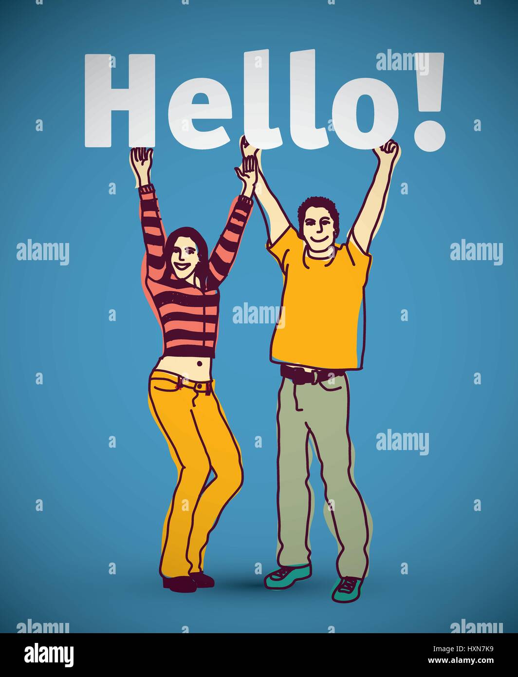 Boy women Stock Vector Images - Alamy