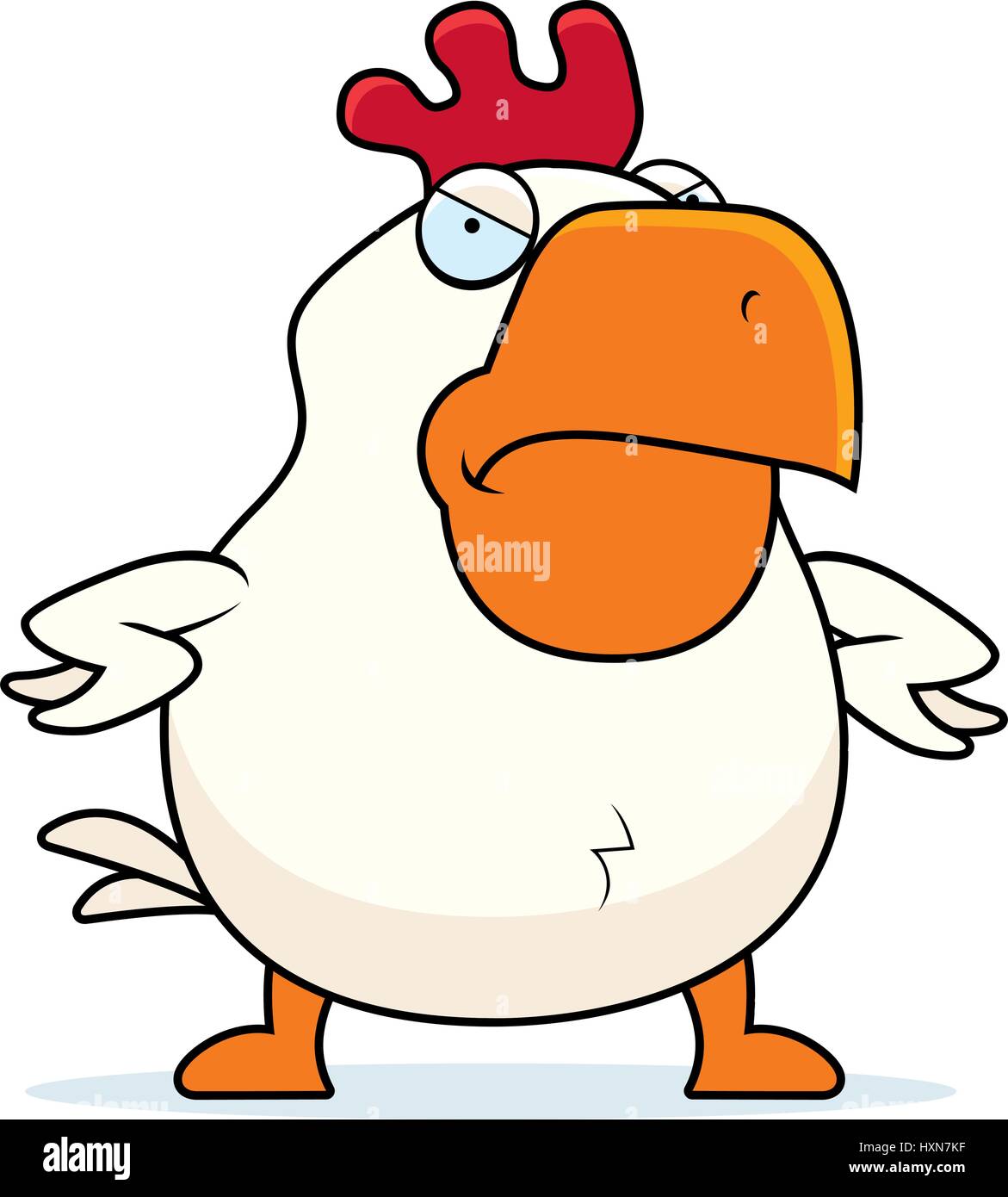 Mean Rooster Cartoon
