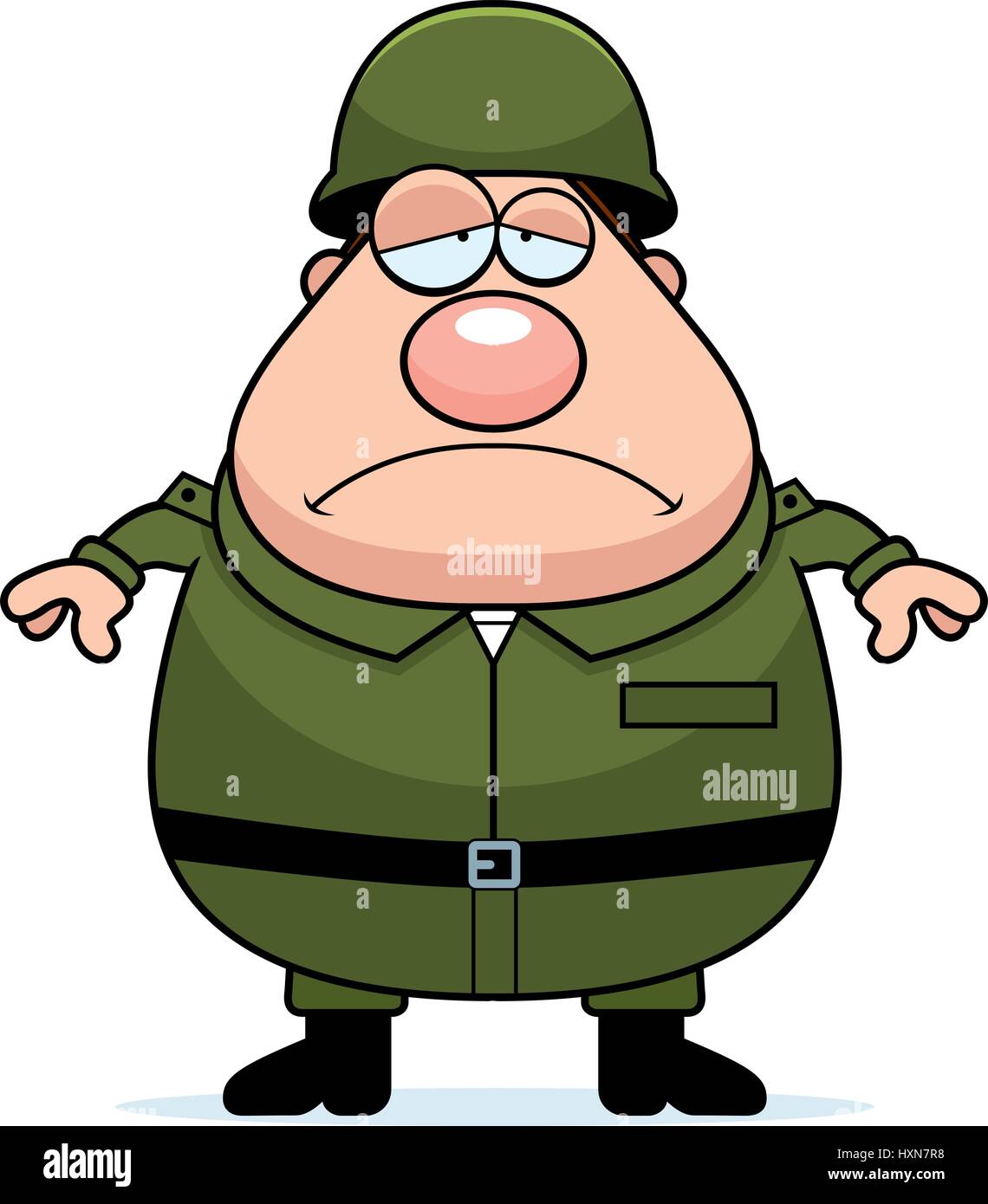 Cartoon illustration army soldier looking hi-res stock photography and ...