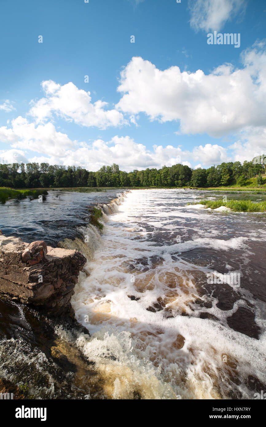 Waterfall on Venta river, Latvia, Europe Stock Photo - Alamy