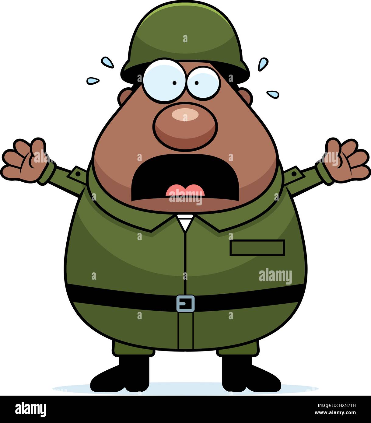 Frightened soldier Stock Vector Images - Alamy