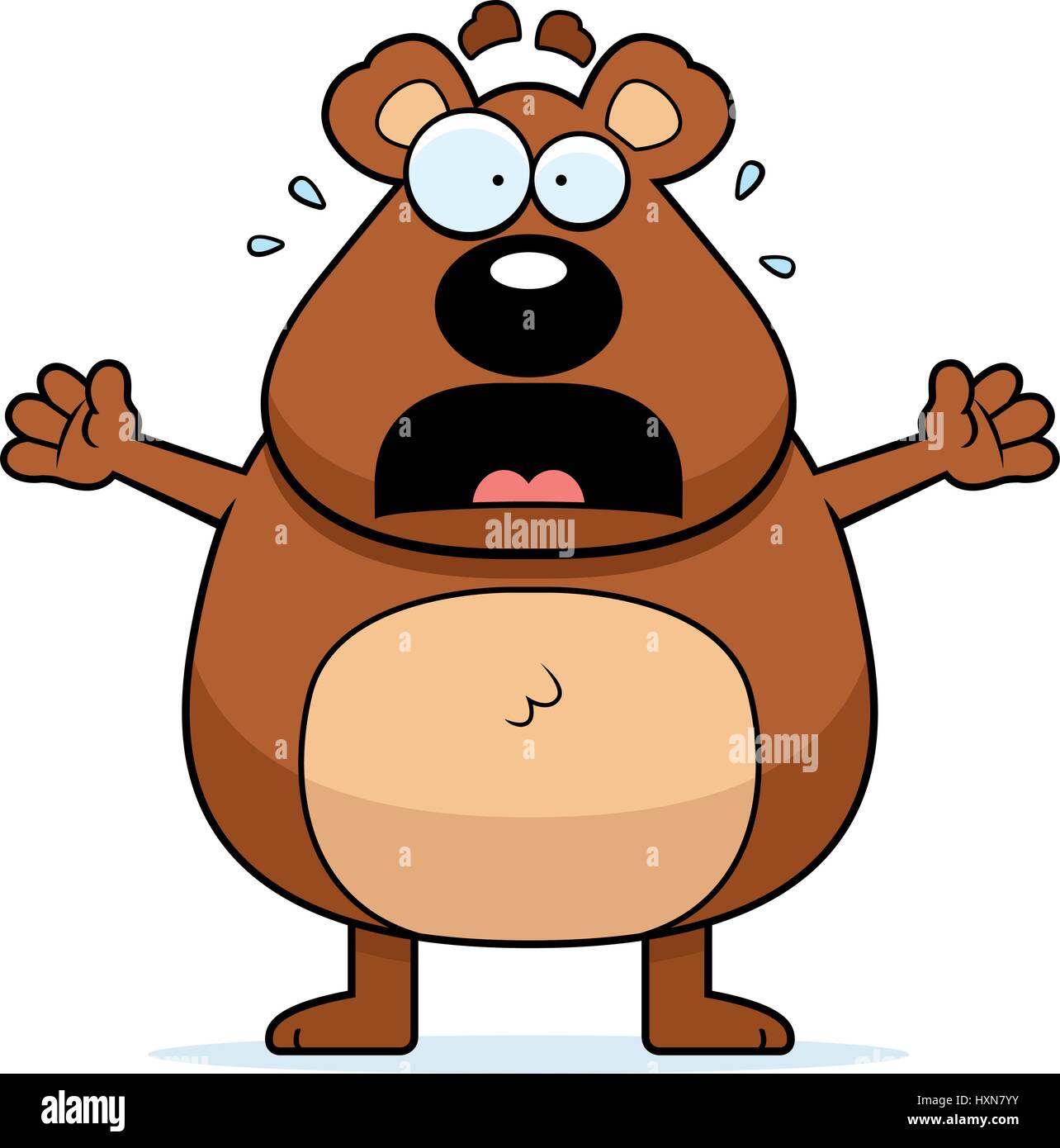 A cartoon illustration of a bear panicking Stock Vector Image & Art - Alamy