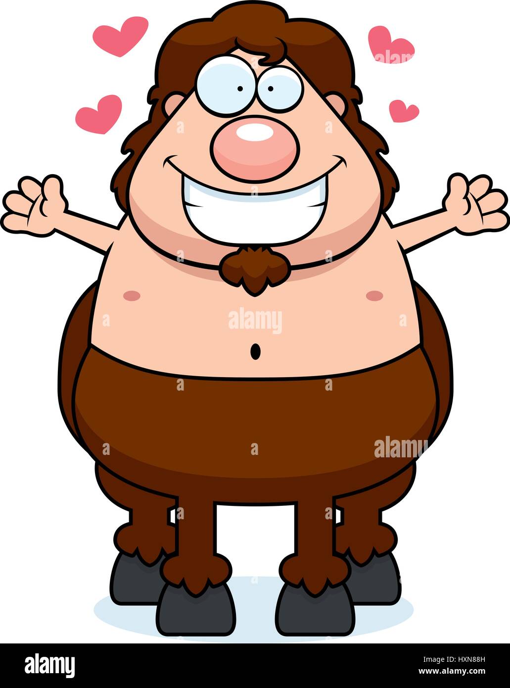 A cartoon illustration of a centaur ready to give a hug Stock Vector ...