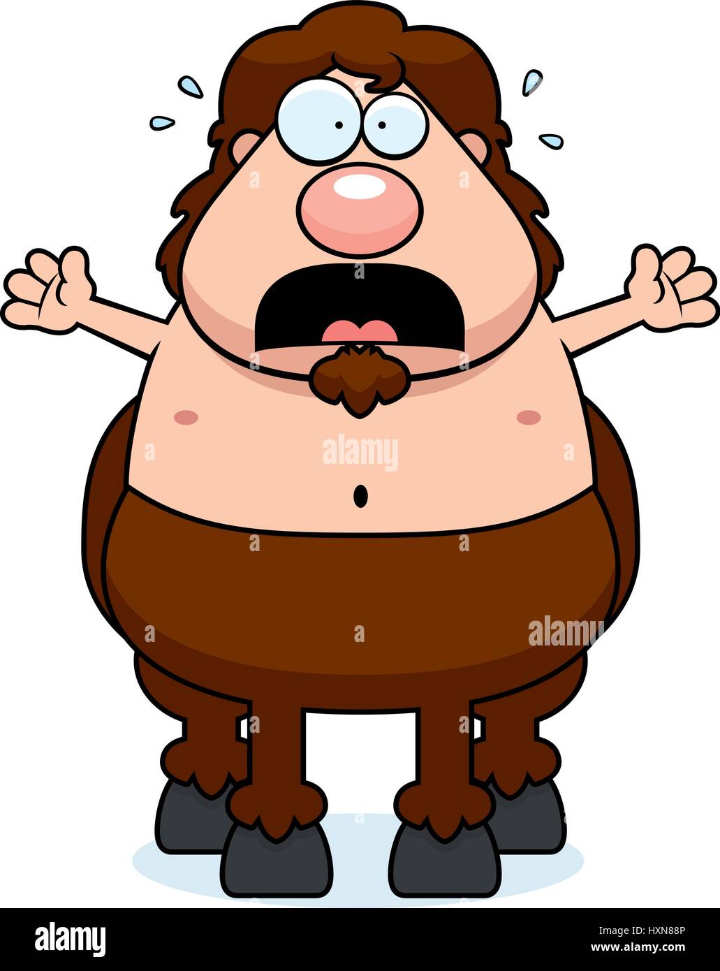 A cartoon illustration of a centaur looking scared Stock Vector Image ...