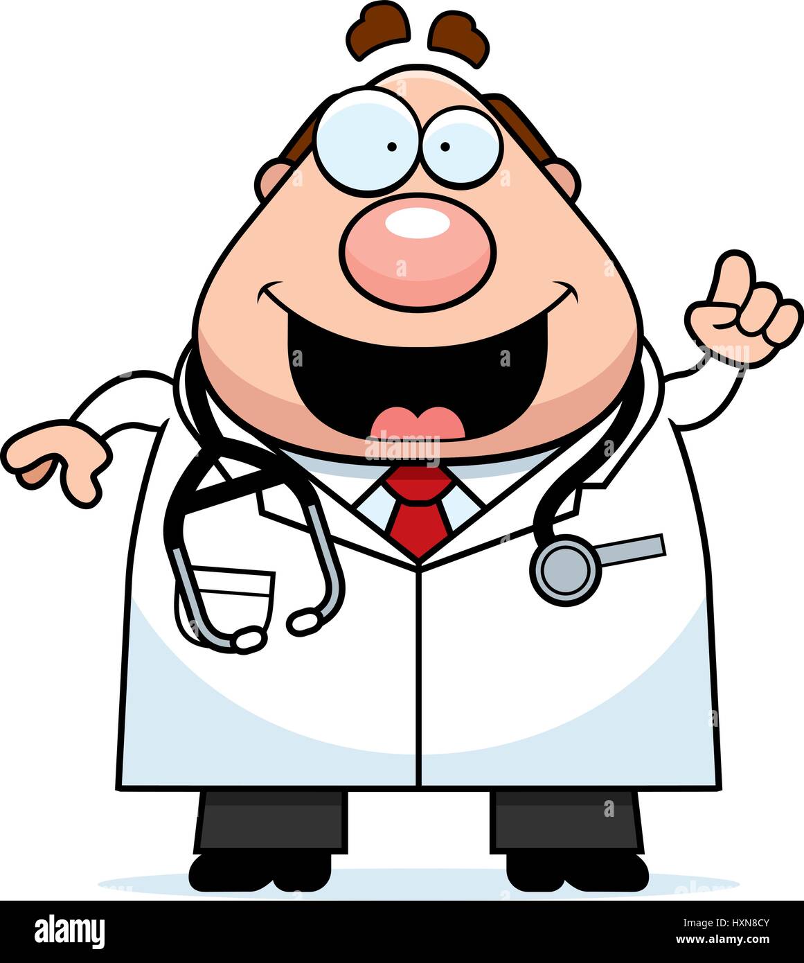 A cartoon illustration of a doctor with an idea Stock Vector Image ...