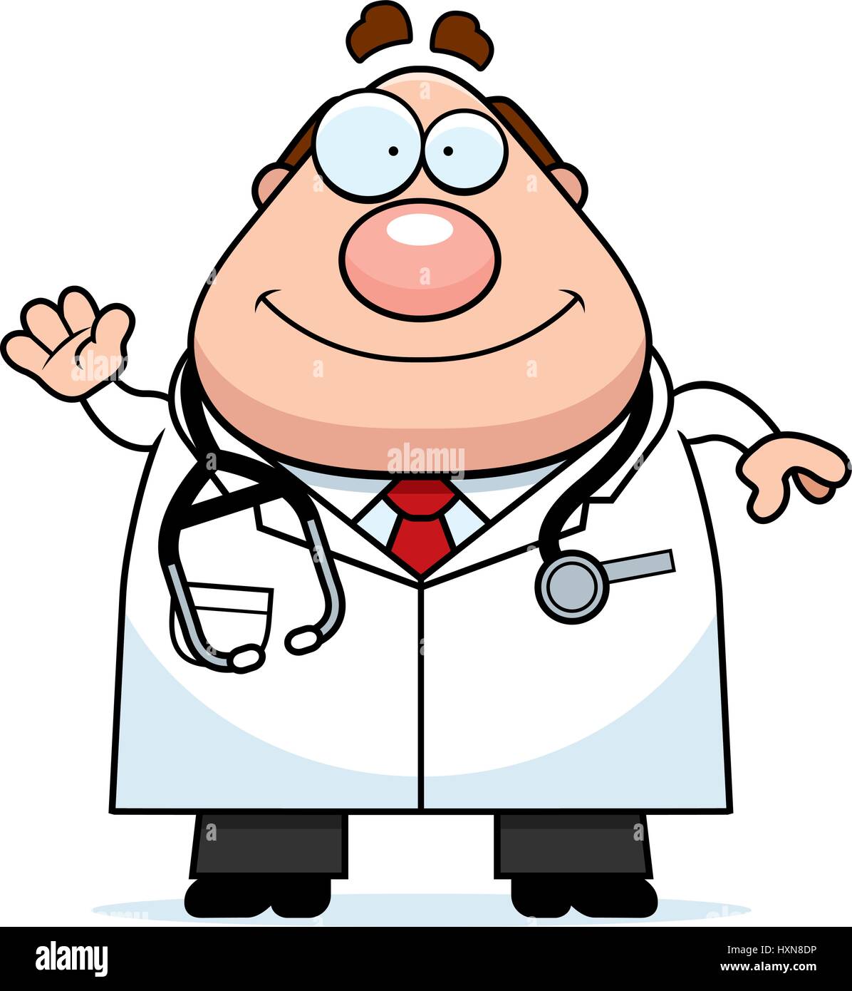 A cartoon illustration of a doctor waving Stock Vector Image & Art - Alamy