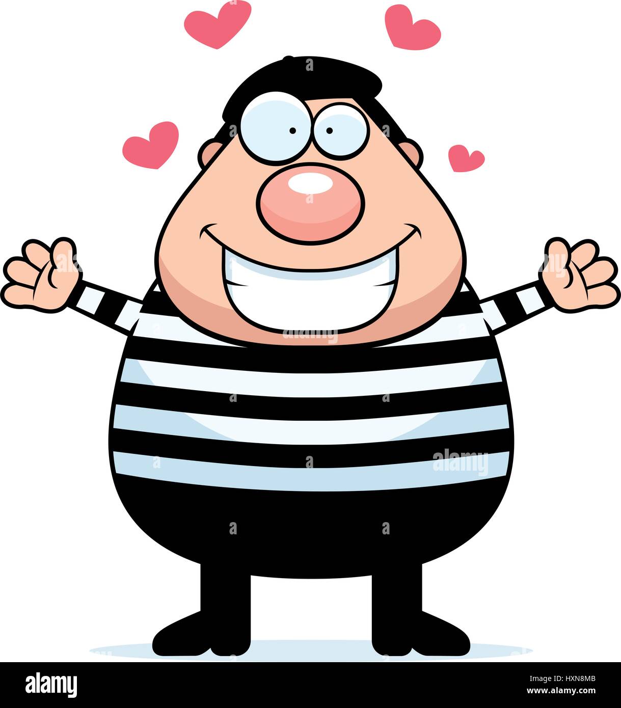 A cartoon illustration of a Frenchman ready to give a hug Stock Vector ...