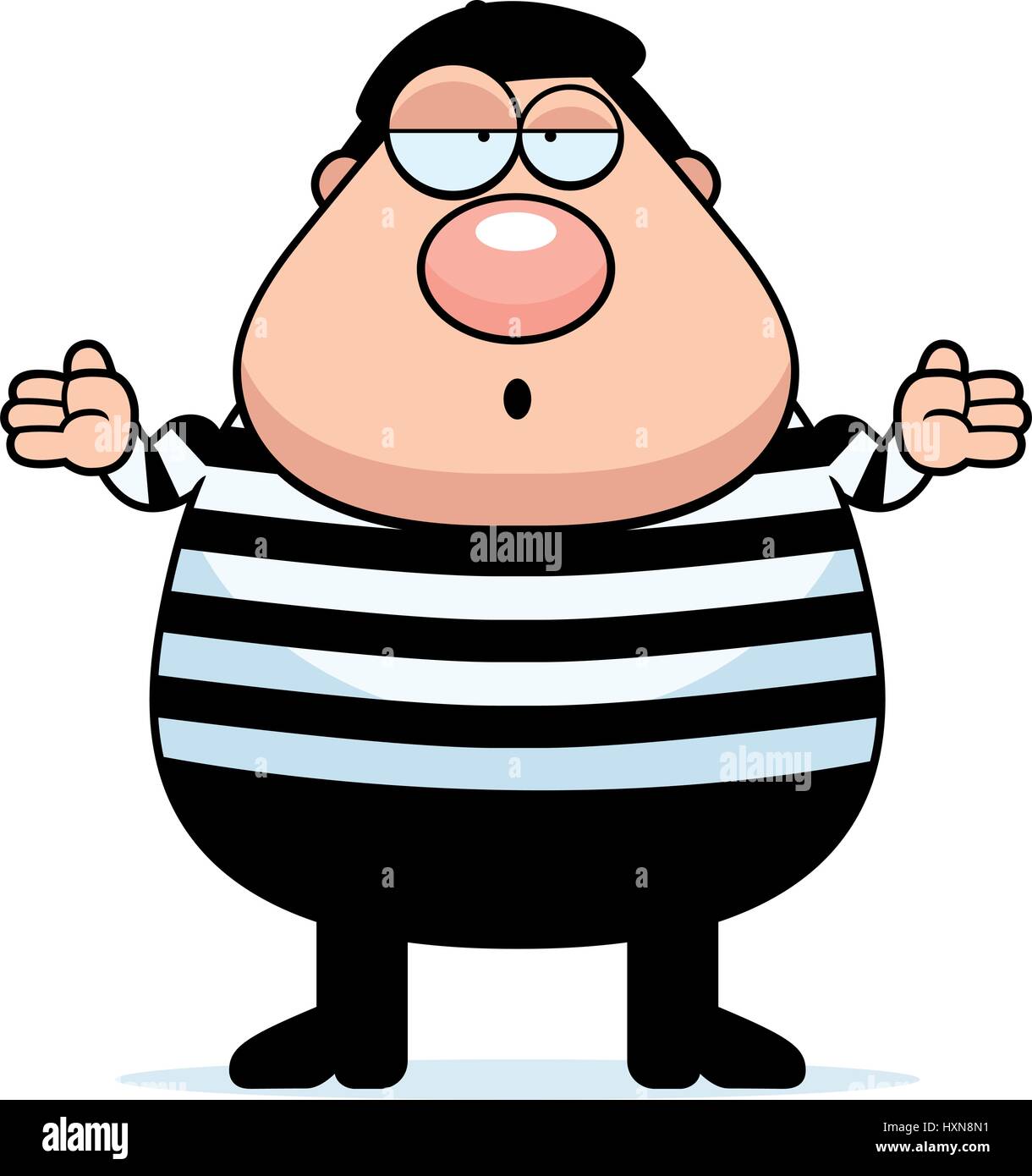 A cartoon illustration of a Frenchman with a confused expression Stock ...