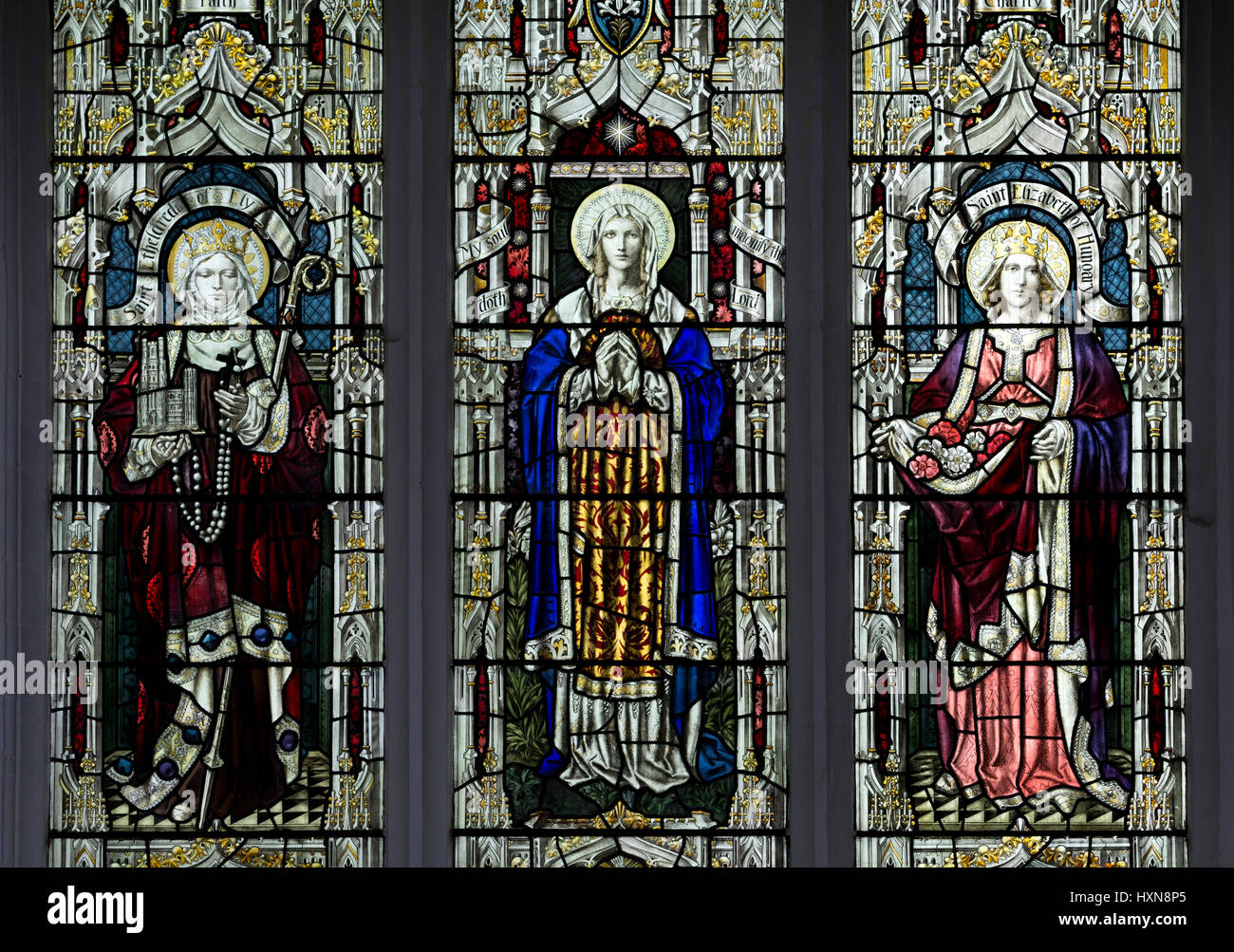Stained glass in St Peter and St Paul`s Church, Wisbech, Cambridgeshire ...